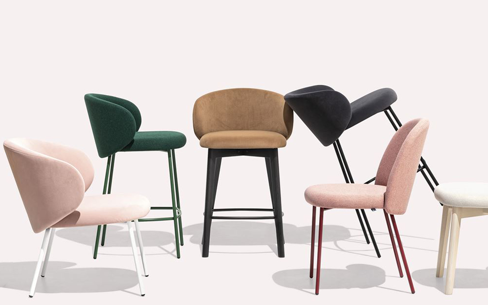 Connubia Tuka Bar Stool Wood Legs